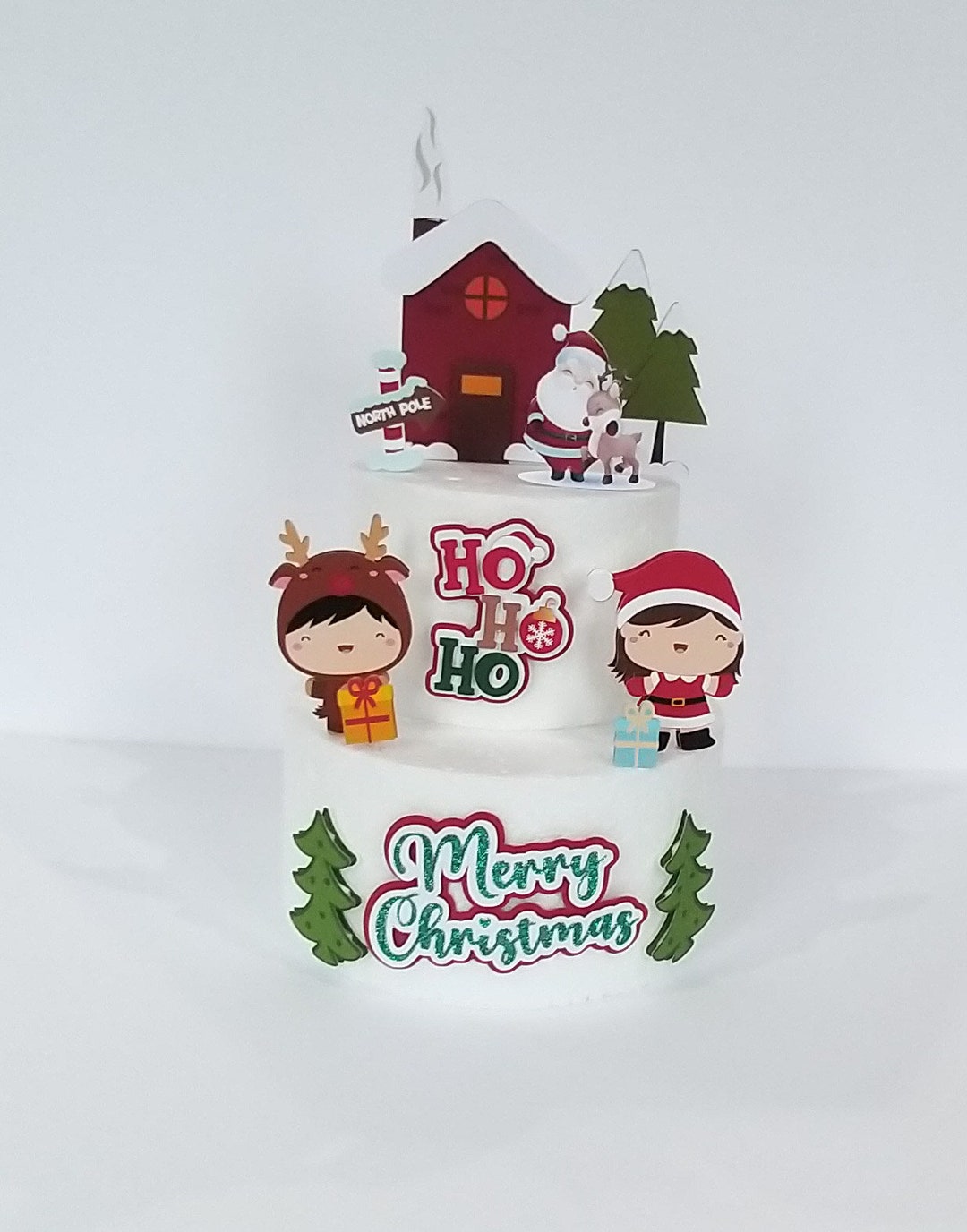 Christmas Cake Topper / Santa Claus Cake Topper / Merry Christmas Cake ...