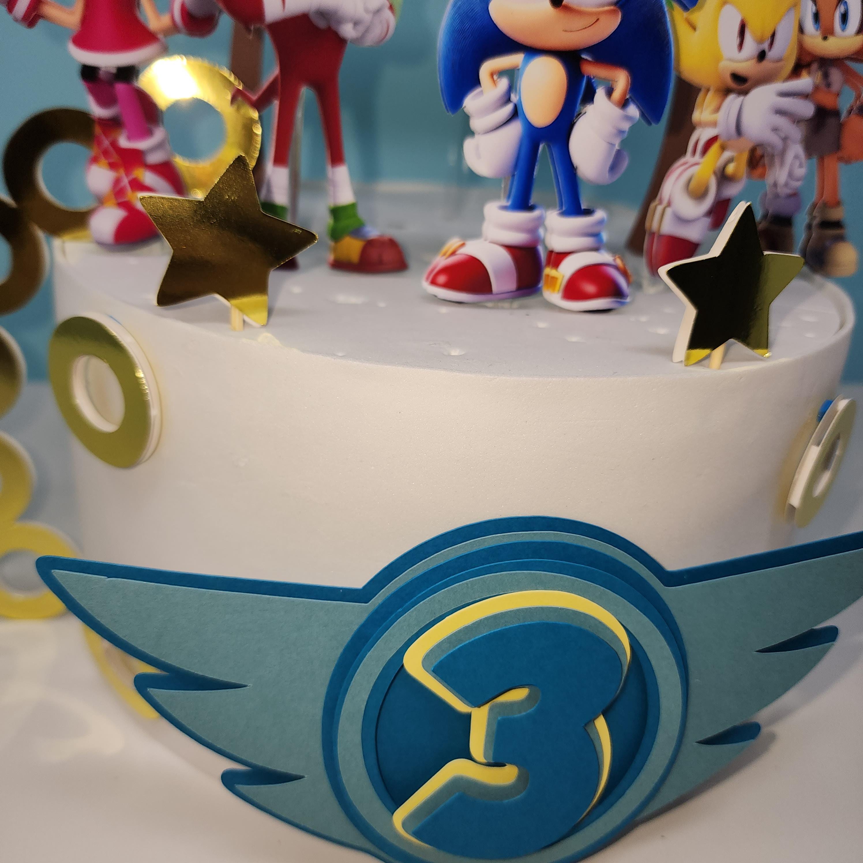 Sonic Cake Topper: Knuckles, Sonic & Tails Birthday Party Decoration - Etsy
