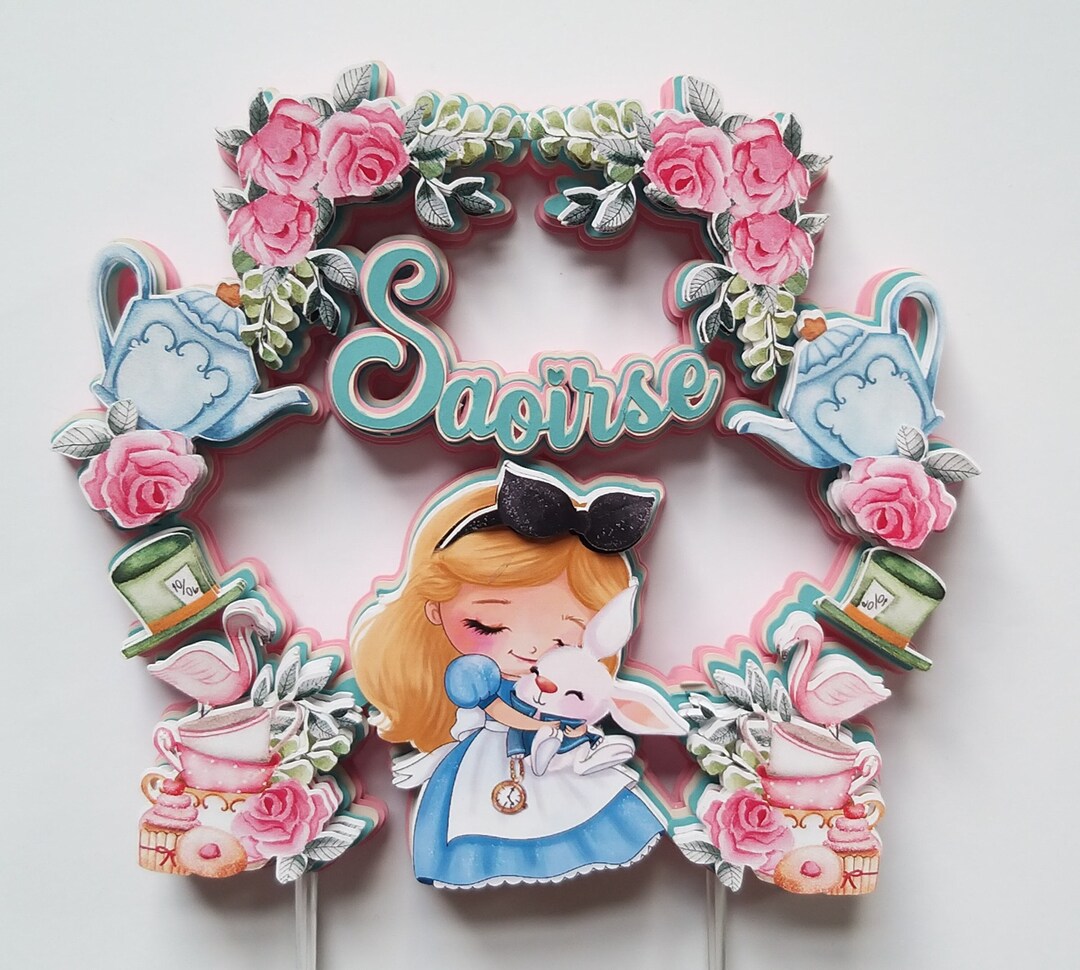 Alice Cake Topper / Cake Topper / Nome Cake Topper - Etsy