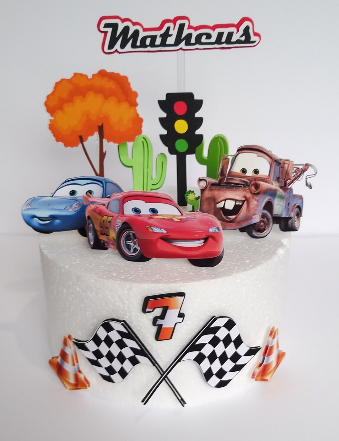 Cars Cake Topper / Personalized Cars Cake Topper / Custom Mcqueen Cake ...