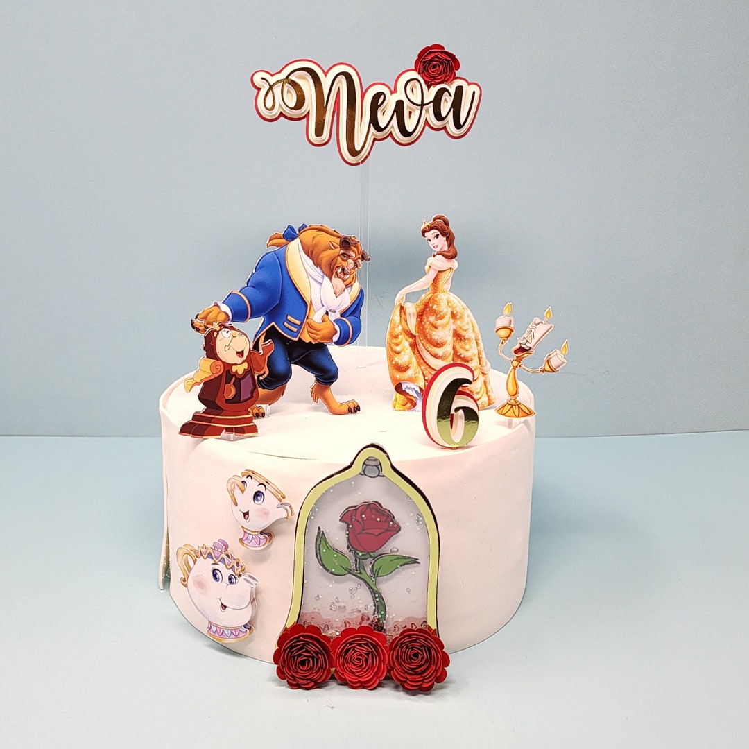 Beauty and the Beast Cake Topper - Etsy
