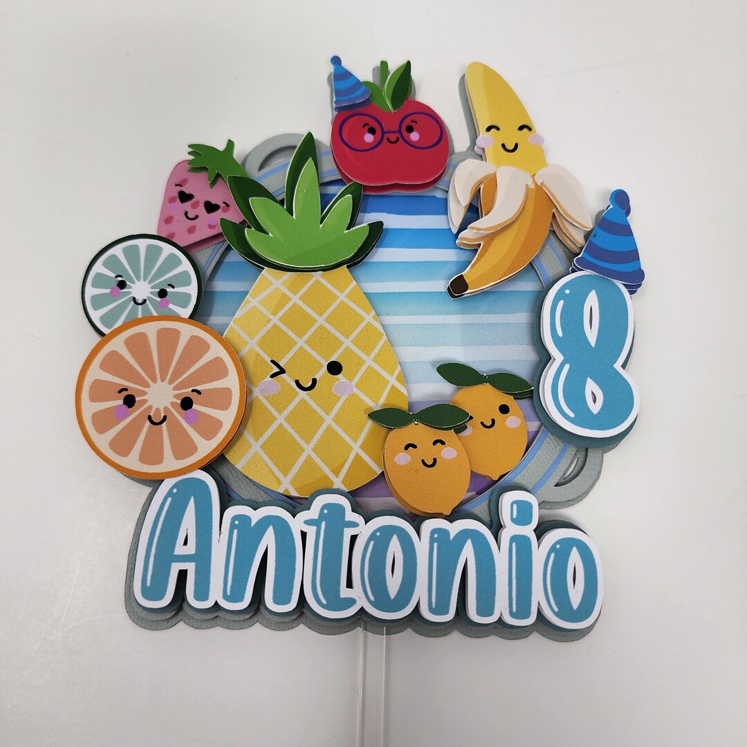 Fruits Cake Topper / Cute Fruits Cake Topper - Etsy