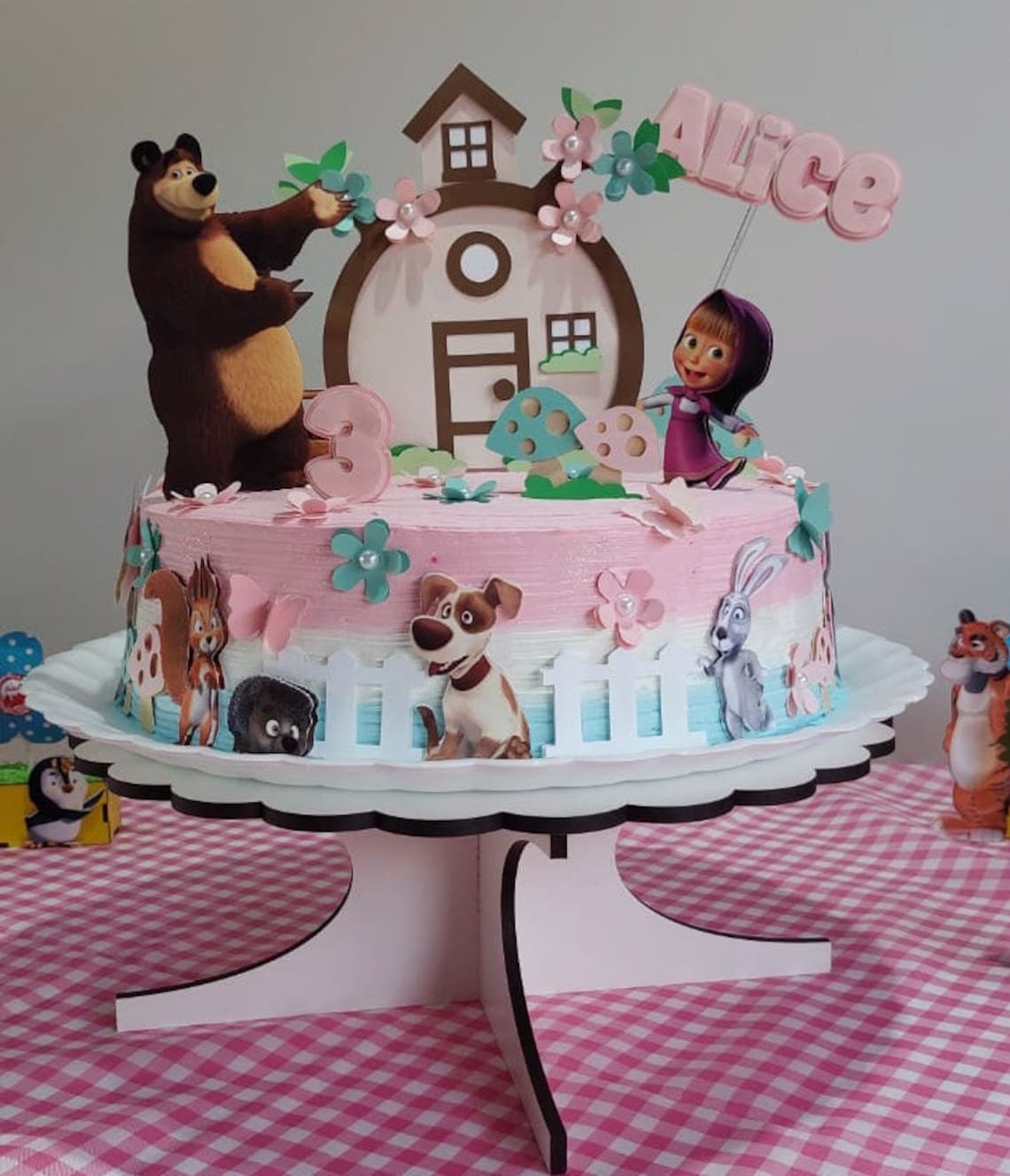 Masha and the Bear Cake Topper /masha E O Urso - Etsy