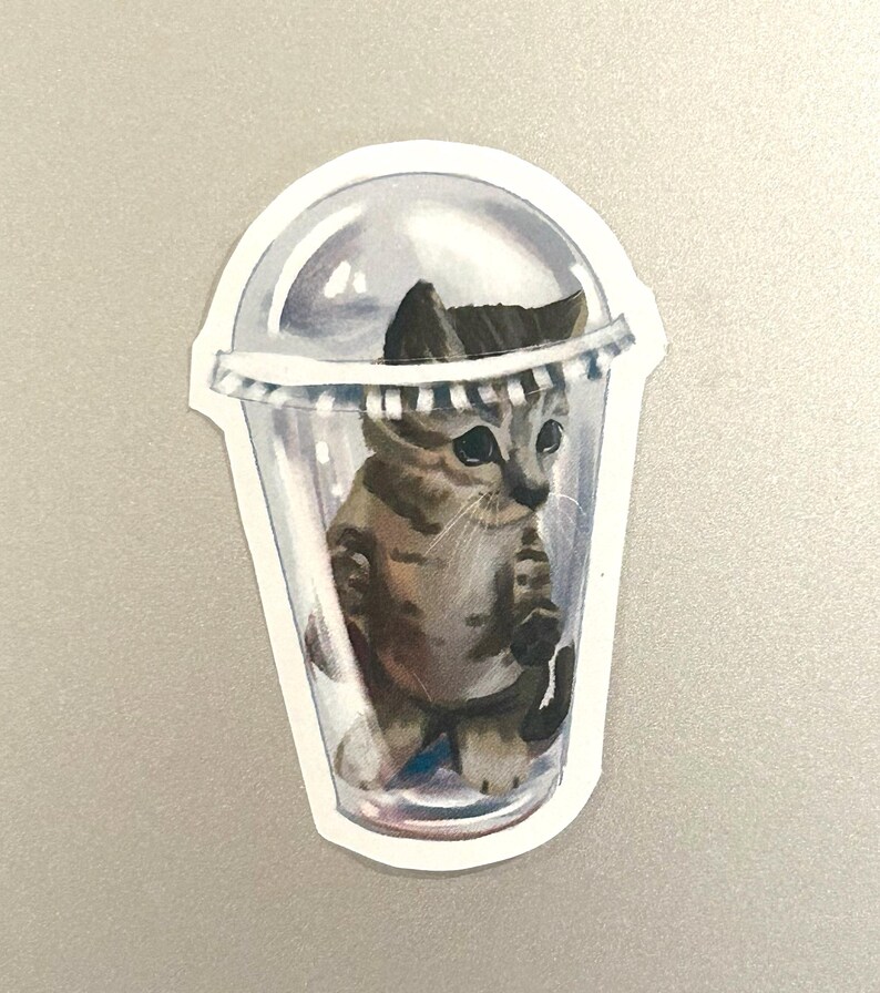 Funny Cat Meme Sticker | Cute Kitty Decals - Etsy