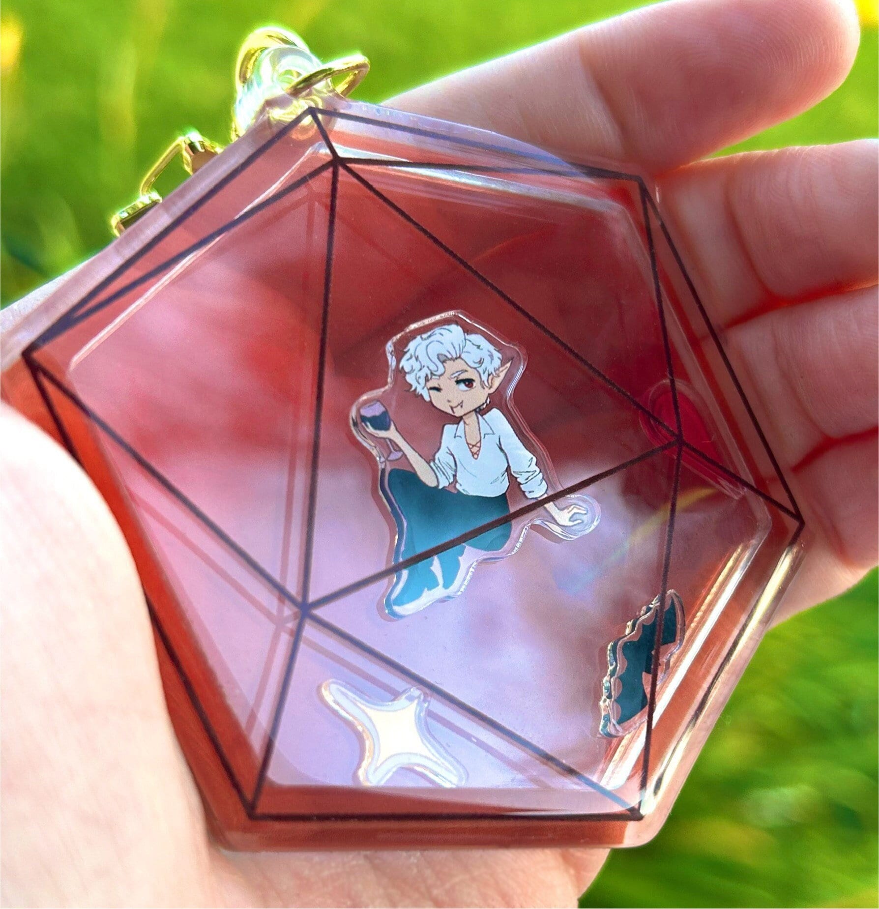 Astarion Shaker Keychain | Baldurs Gate 3 | Acrylic Shaker Keychain ...