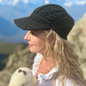Trenza Cable Alpaca Button Cap - Etsy