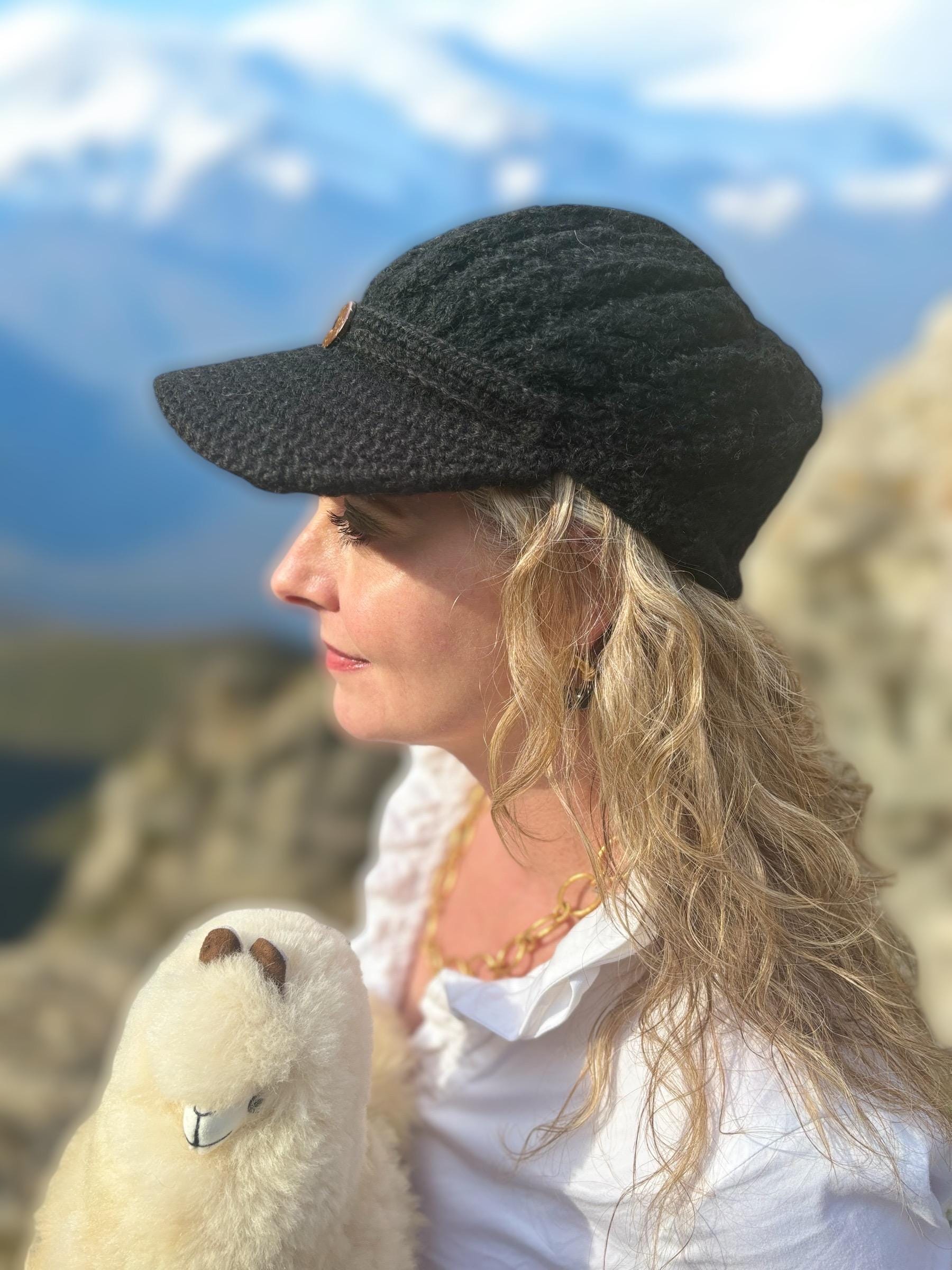 Trenza Cable Alpaca Button Cap - Etsy