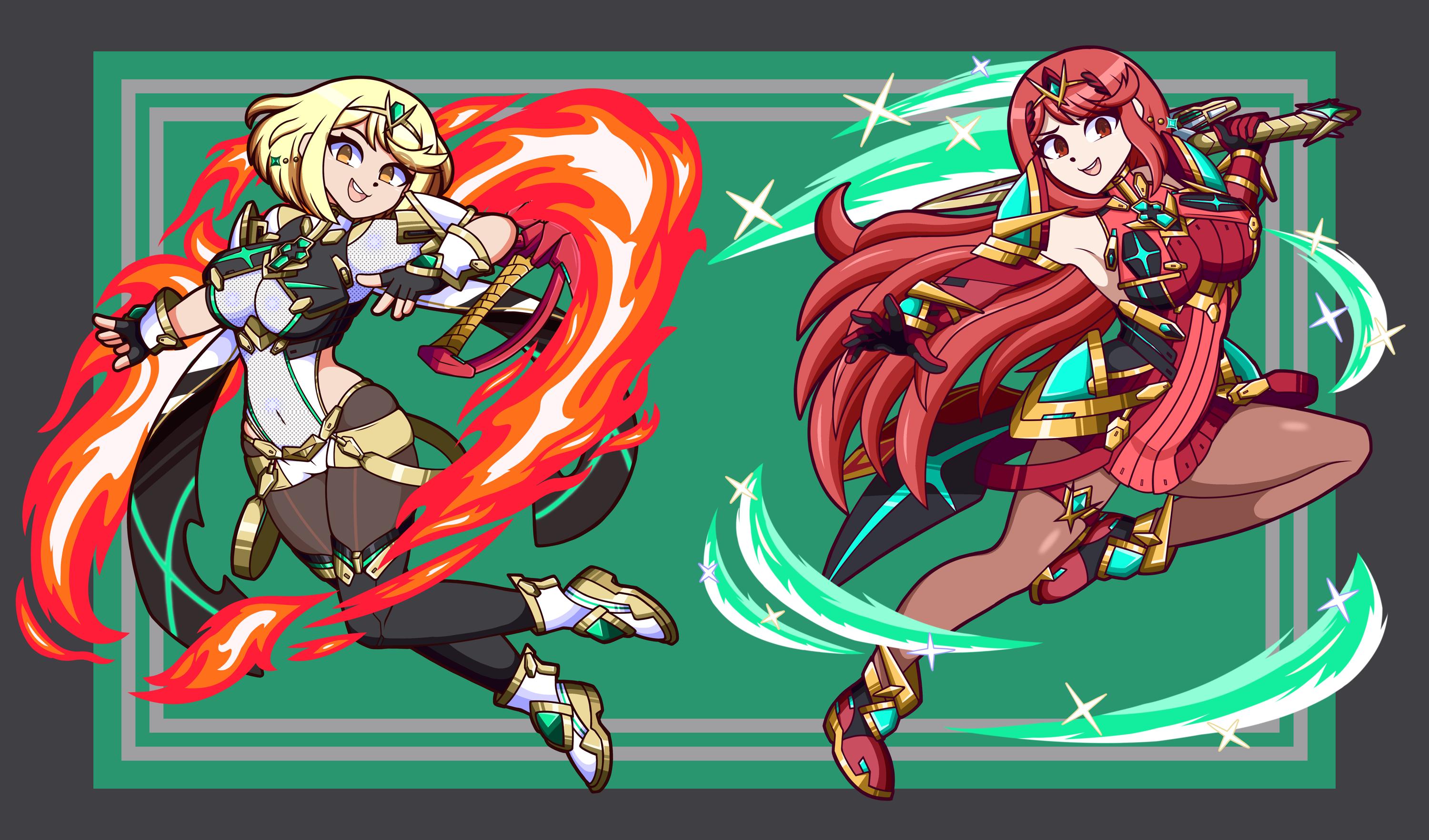 Pyra and Mythra Acrylic Standees - Etsy