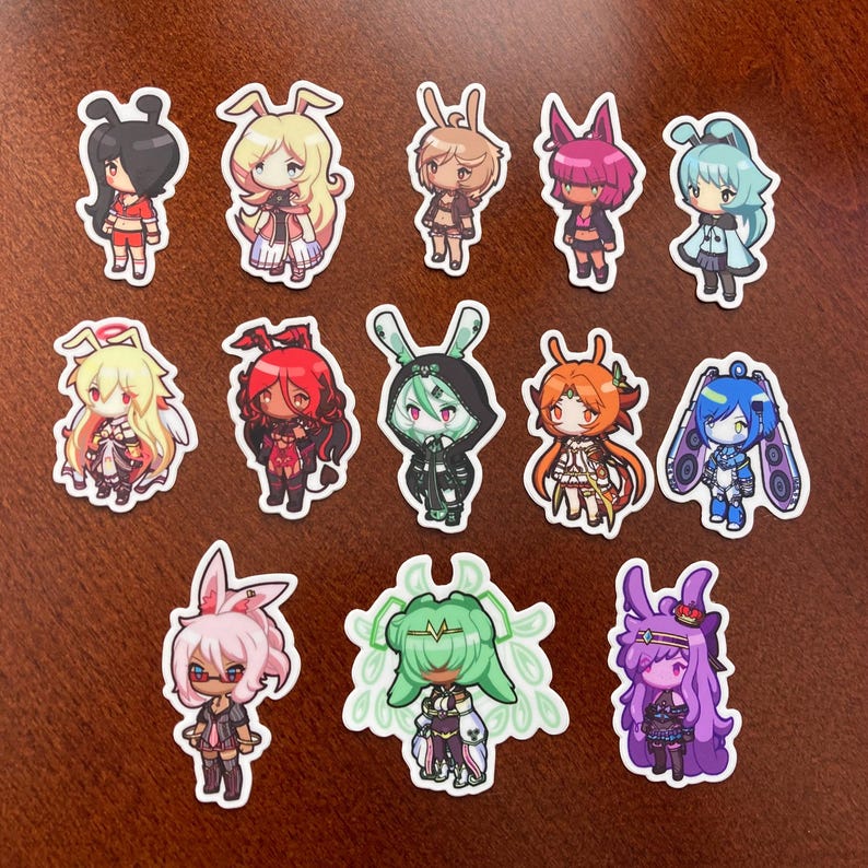 Xeno-chibi Bunny OC Sticker Pack - Etsy