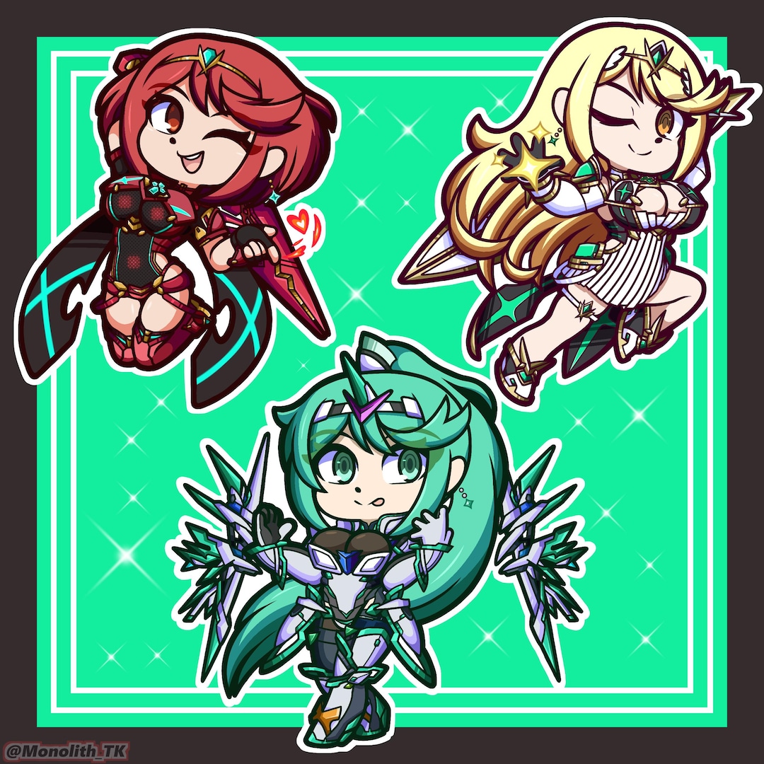 Pyra, Mythra and Pneuma Acrylic Charms - Etsy