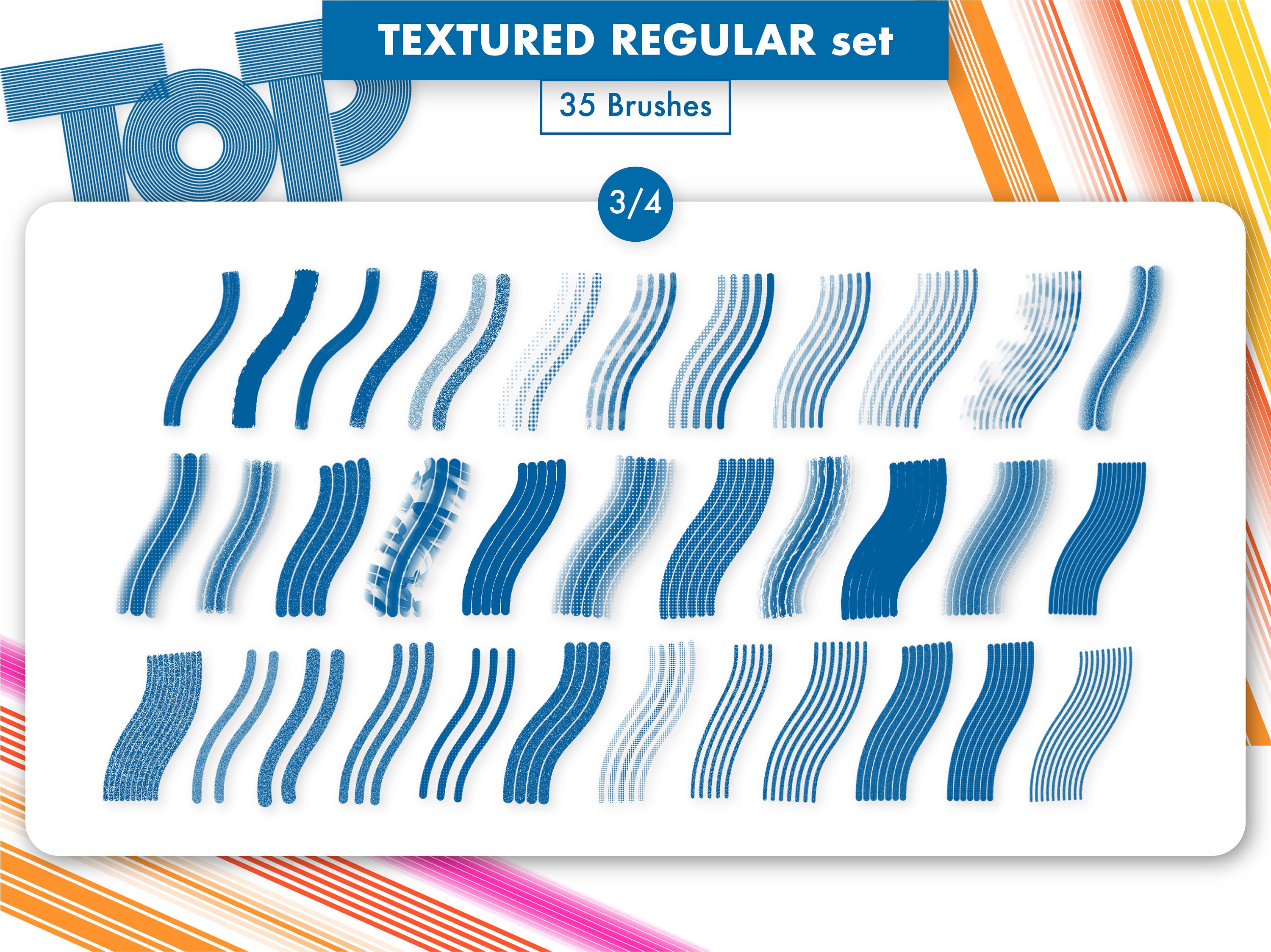 XXL MULTI LINE Procreate Bundle | 145+ Brushes | Monoline and Multiline ...