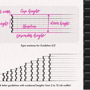 Calligraphy Practice Toolkit for Procreate | Lettering Guidelines ...