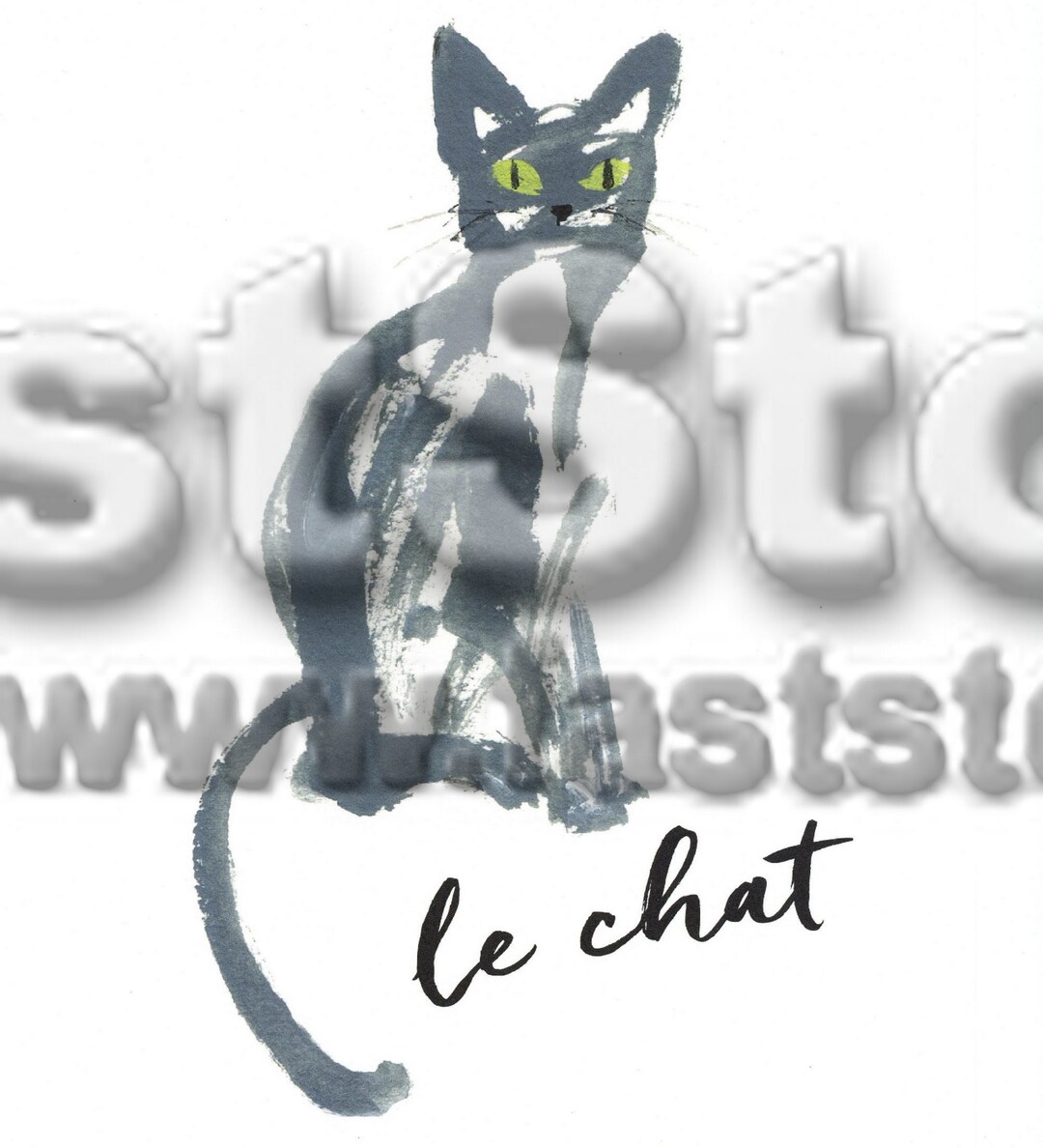 Le Chat French Cat Downloadable Files Image - Etsy