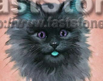 Sci Fi Kitty Cat Downloadable Image in JPG, PNG, Tif, Pdf, - Etsy
