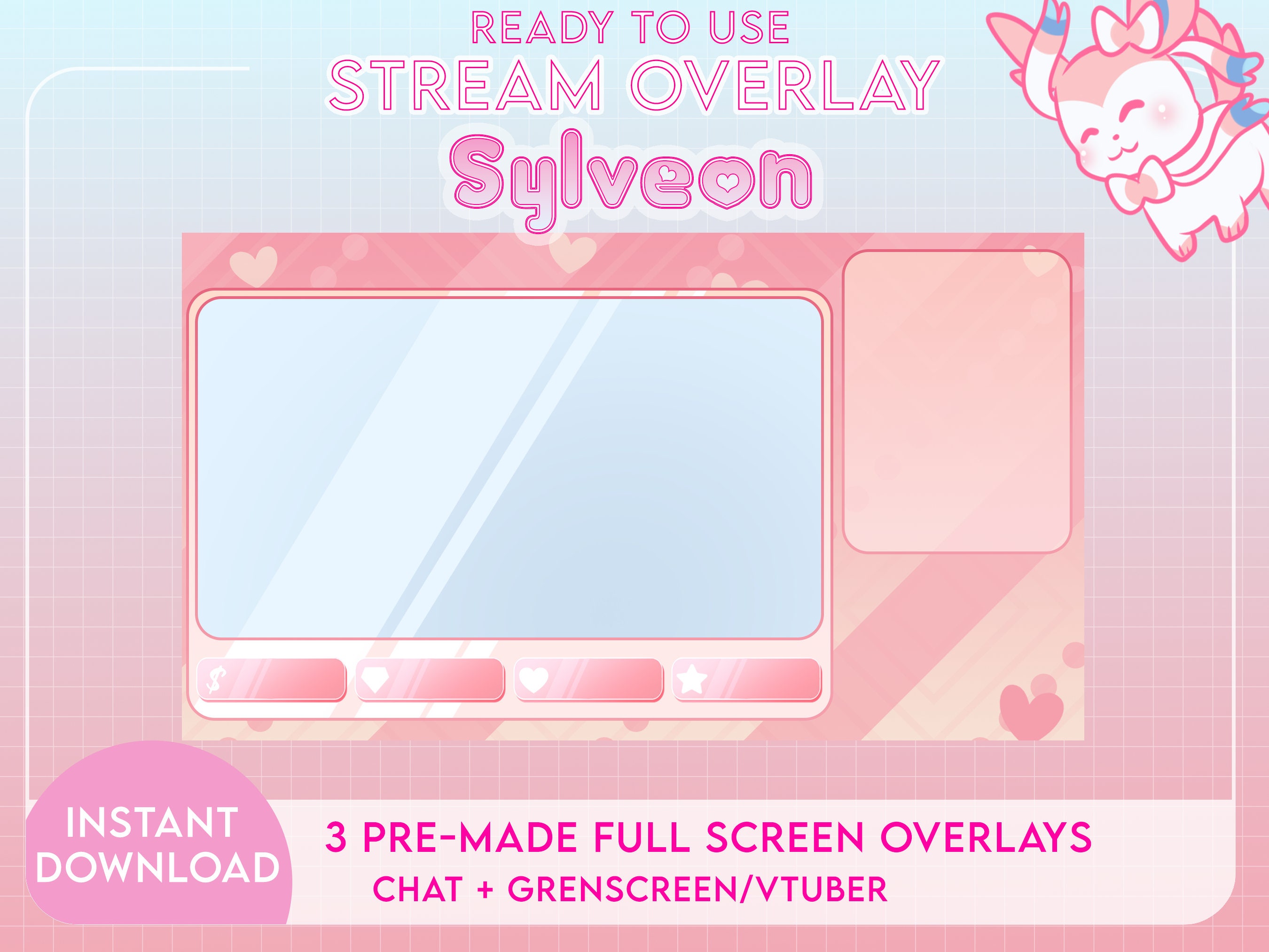 Sylveon Stream Overlay - Etsy