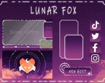 Fox Stream Overlay | Celestial Stream Overlay | Twitch Overlay ...