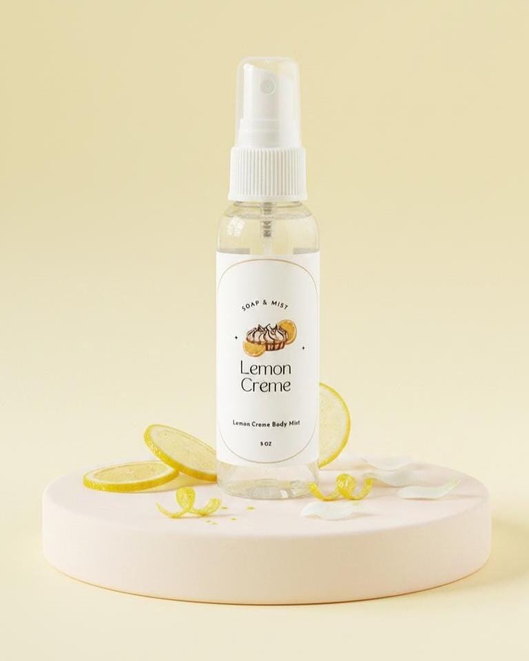 Lemon Creme Body Mist/2oz Travel Size/alcohol Free - Etsy