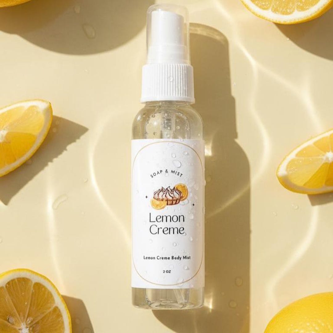 Lemon Creme Body Mist/2oz Travel Size/alcohol Free - Etsy
