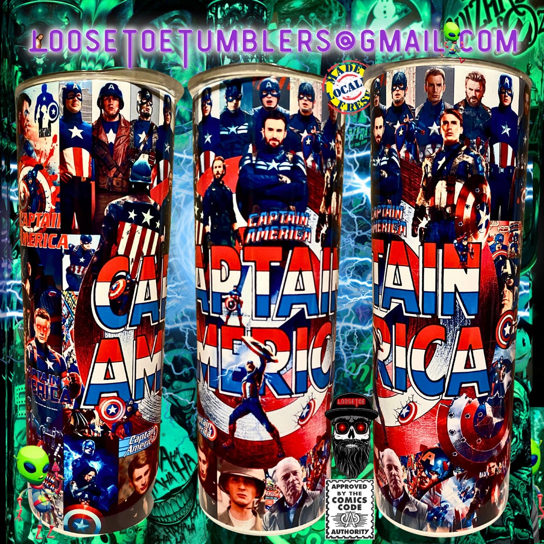 Captain Superhero Soldier American Hero America Comic Book Tumbler With ...