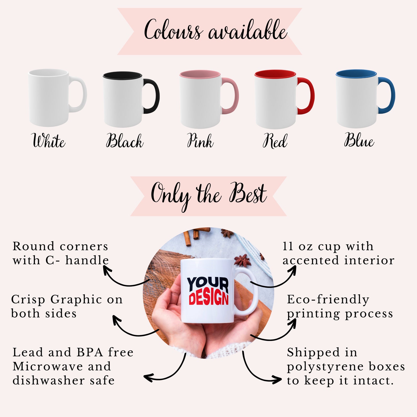 Black Floral Initial Letter Mug Monogram Alphabet Mug Personalized ...