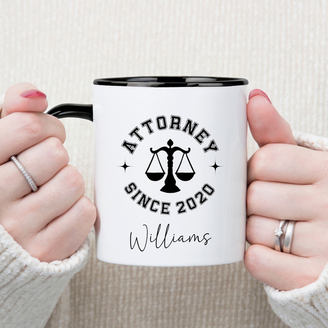 Custom Attorney Coffee Mug, Legal Themed Ceramic Cup, Personalized ...
