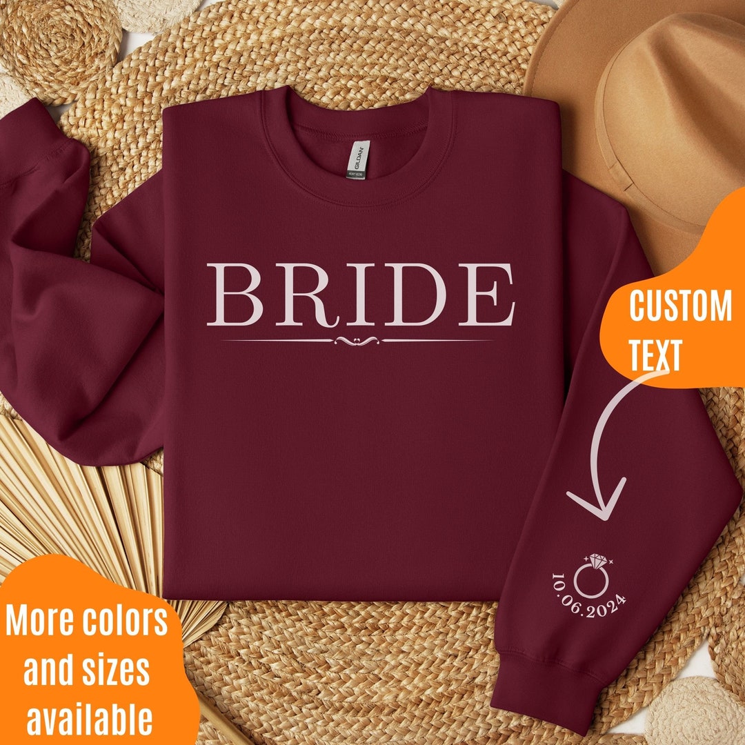 Custom Bride Tobe Jumper, Personalized Bride Sweatshirt, Engagement ...