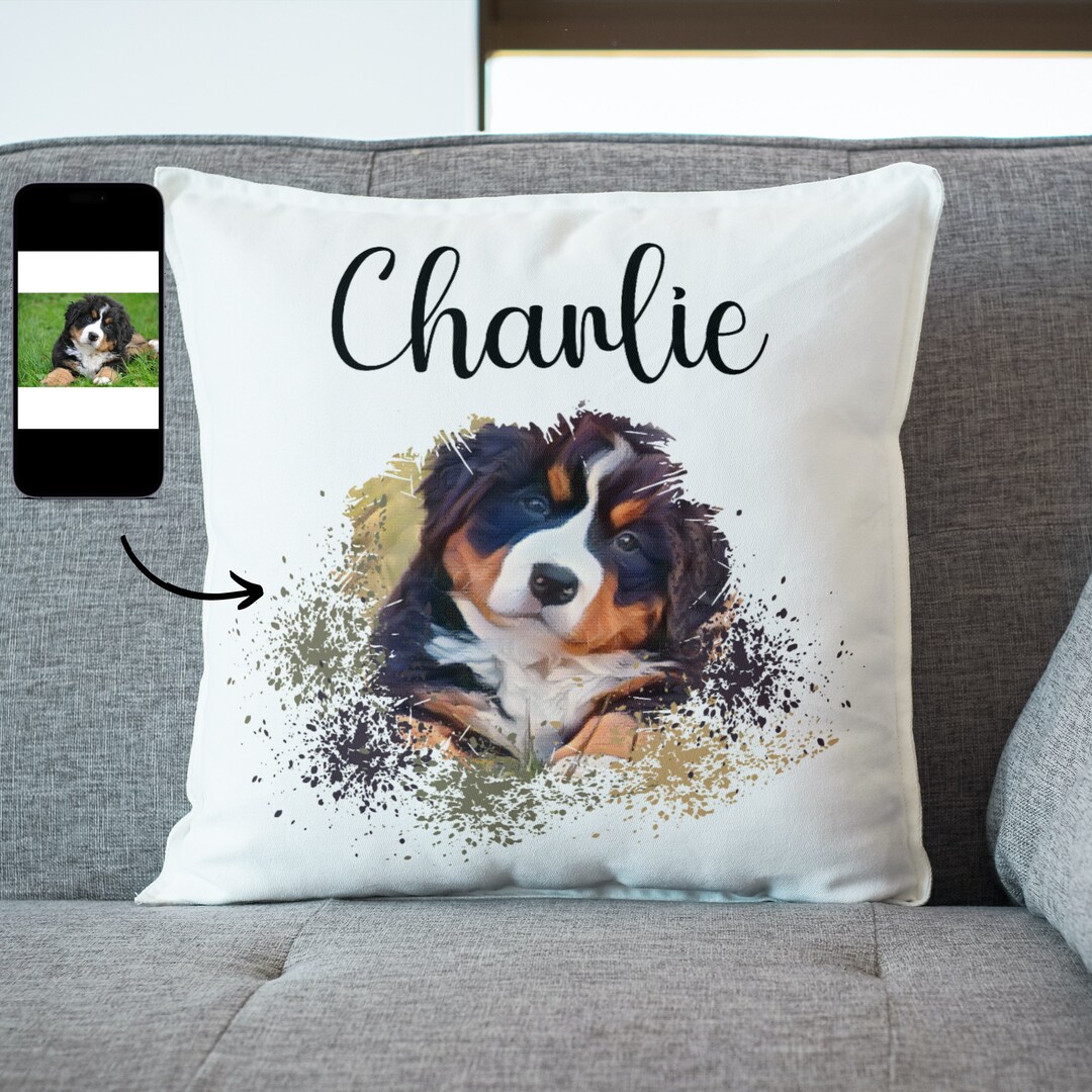 Custom Pet Pillow, Custom Name Pillowcase, Personalized Pet Photo ...