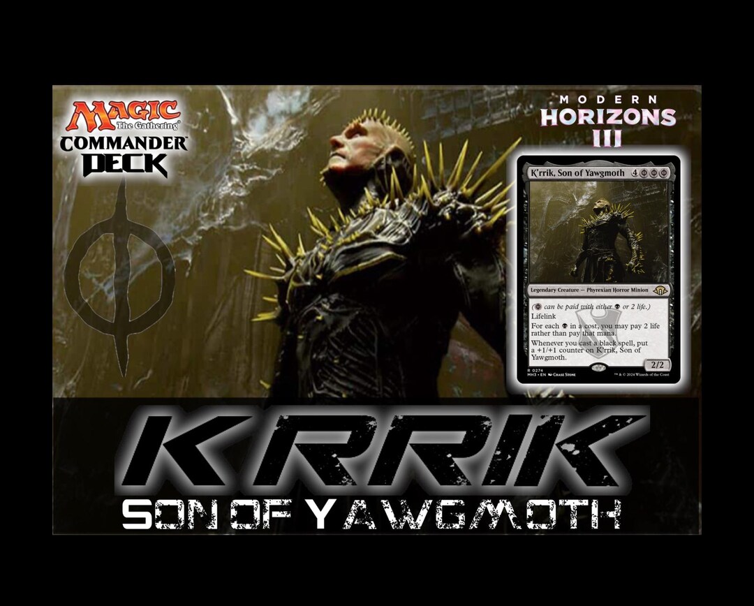 K'rrik, Son of Yawgmoth MTG EDH Custom Commander Deck! Mono Black MH3 - Etsy