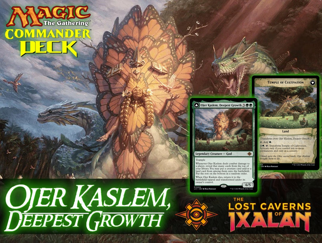 Ojer Kaslem, Deepest Growth MTG EDH Custom Commander Deck, Mono Green ...