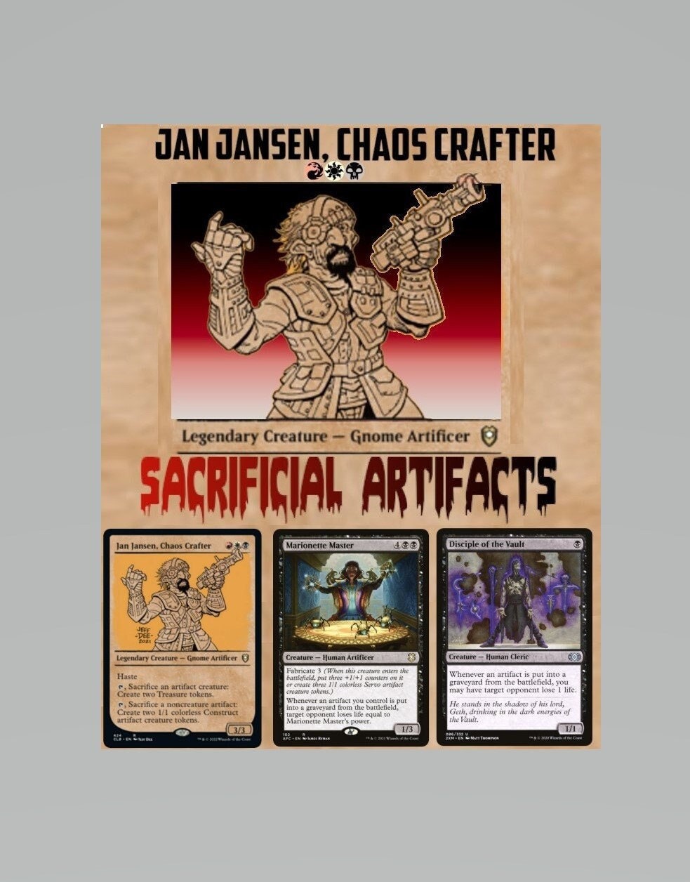 EDH Jan Jansen Chaos Crafter Custom Commander Deck. MTG - Etsy