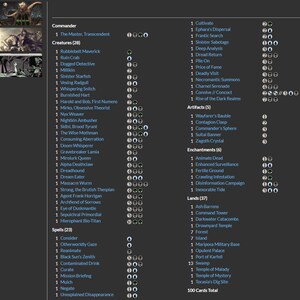 The Master, Transcendent MTG EDH Commander Deck! - Etsy