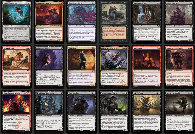 Totentanz, Swarm Piper MTG EDH Custom Commander Deck, Rat Tribal 0407 ...