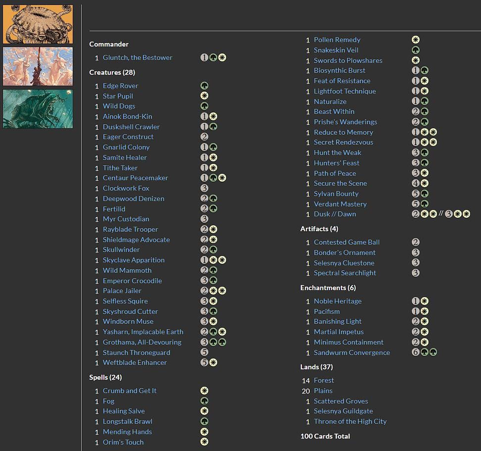 Gluntch, the Bestower EDH Commander Deck, Goup HUG Deck! - Etsy