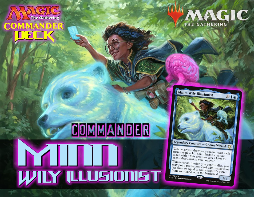 Minn, Wily Illusionist MTG EDH Commander Deck! Mono Blue - Etsy