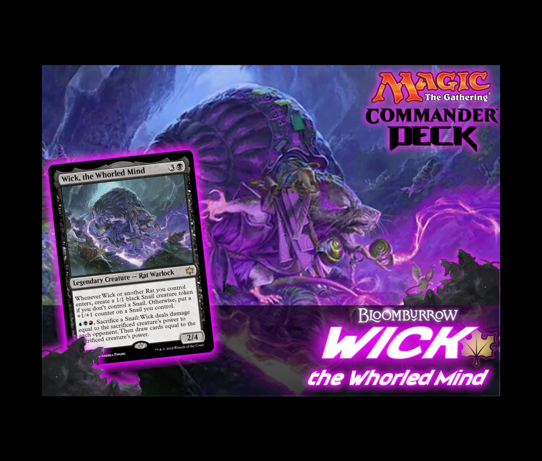 Wick, the Whorled Mind MTG EDH Custom Commander Deck! Snail Fling! - Etsy
