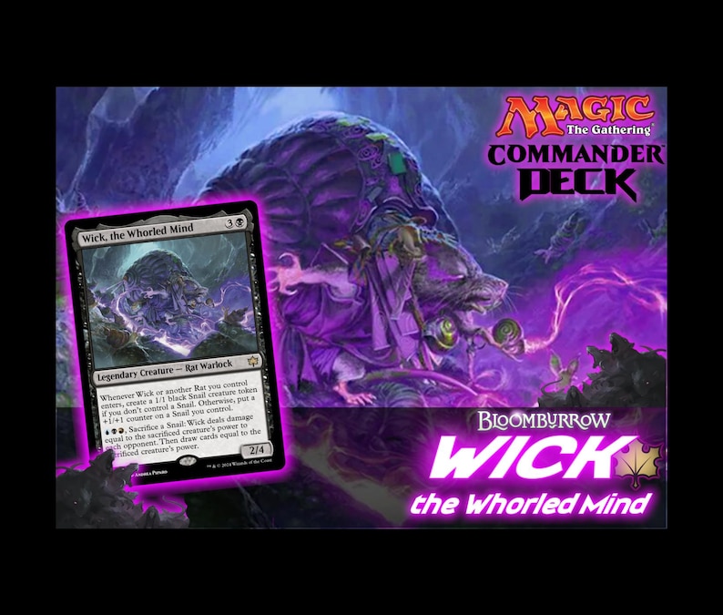 Wick, the Whorled Mind MTG EDH Custom Commander Deck! Snail Fling! - Etsy
