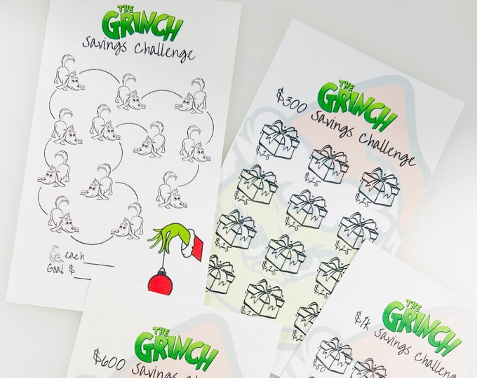 Grinch Savings Challenge Bundle | Christmas Savings Challenge | Low ...