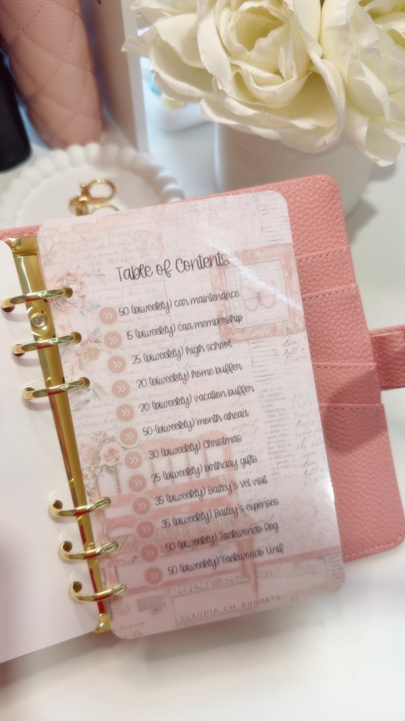 A6 Sinking Funds Binder | Blush Pink Cash Envelopes - Etsy