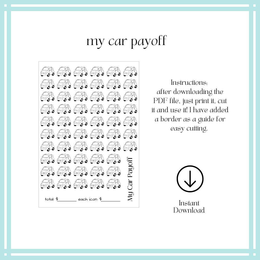 DIGITAL FILE - My Car Payoff | Printable PDF | Budgeting Tools - Etsy
