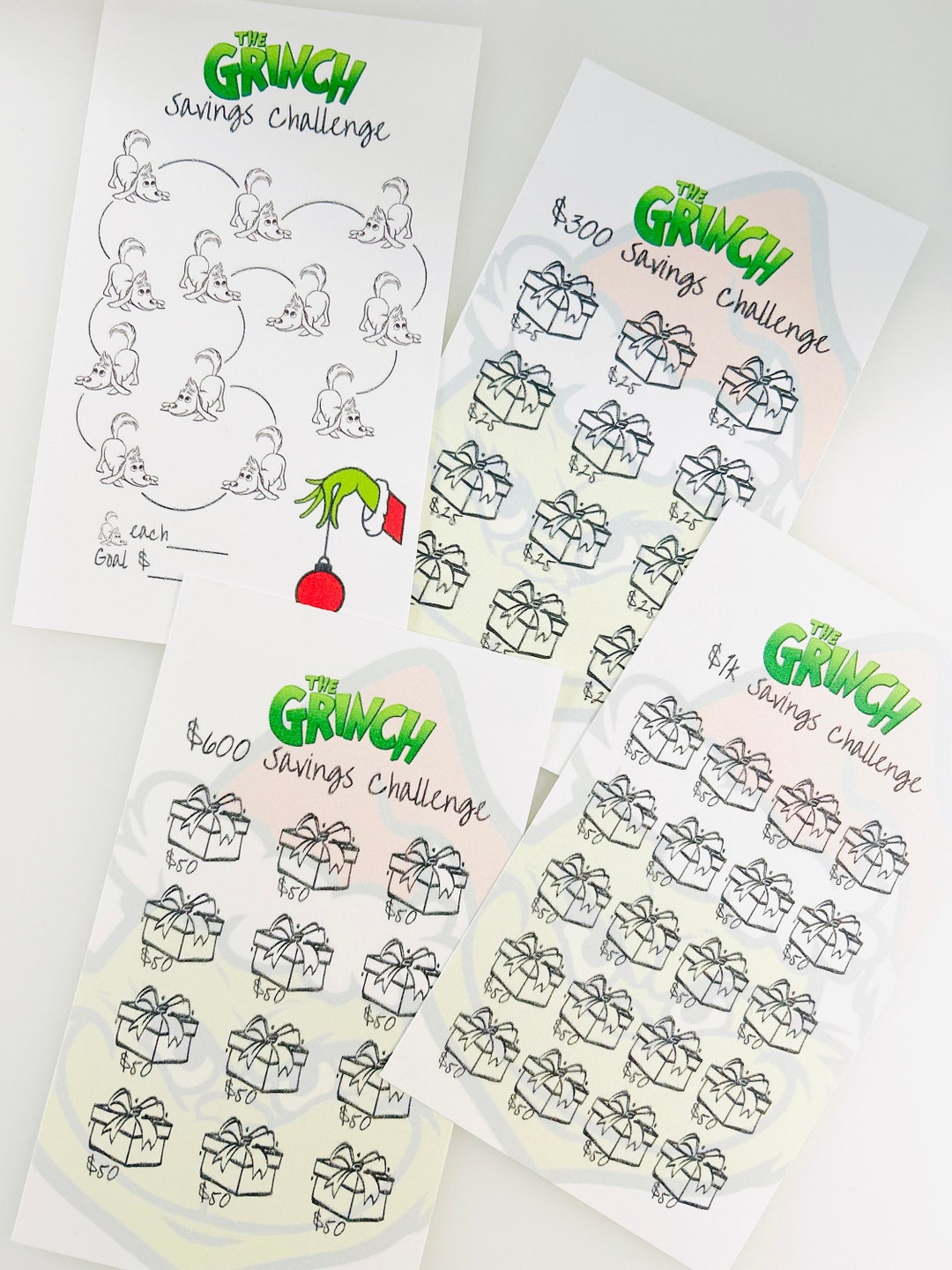 Grinch Savings Challenge Bundle Christmas Savings Challenge - Etsy