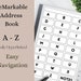 Remarkable Address Book, A-Z Tabs Hyperlinked Notebook, Digital Address ...