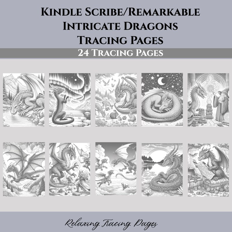 Tracing Notebook 24 Unique Mindfulness Designs for Relaxation ...