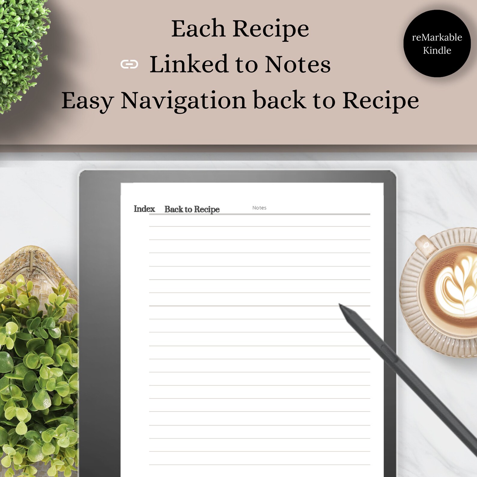Kindle Scribe Custom Recipe Book Template, Recipe Template, Cookbook ...