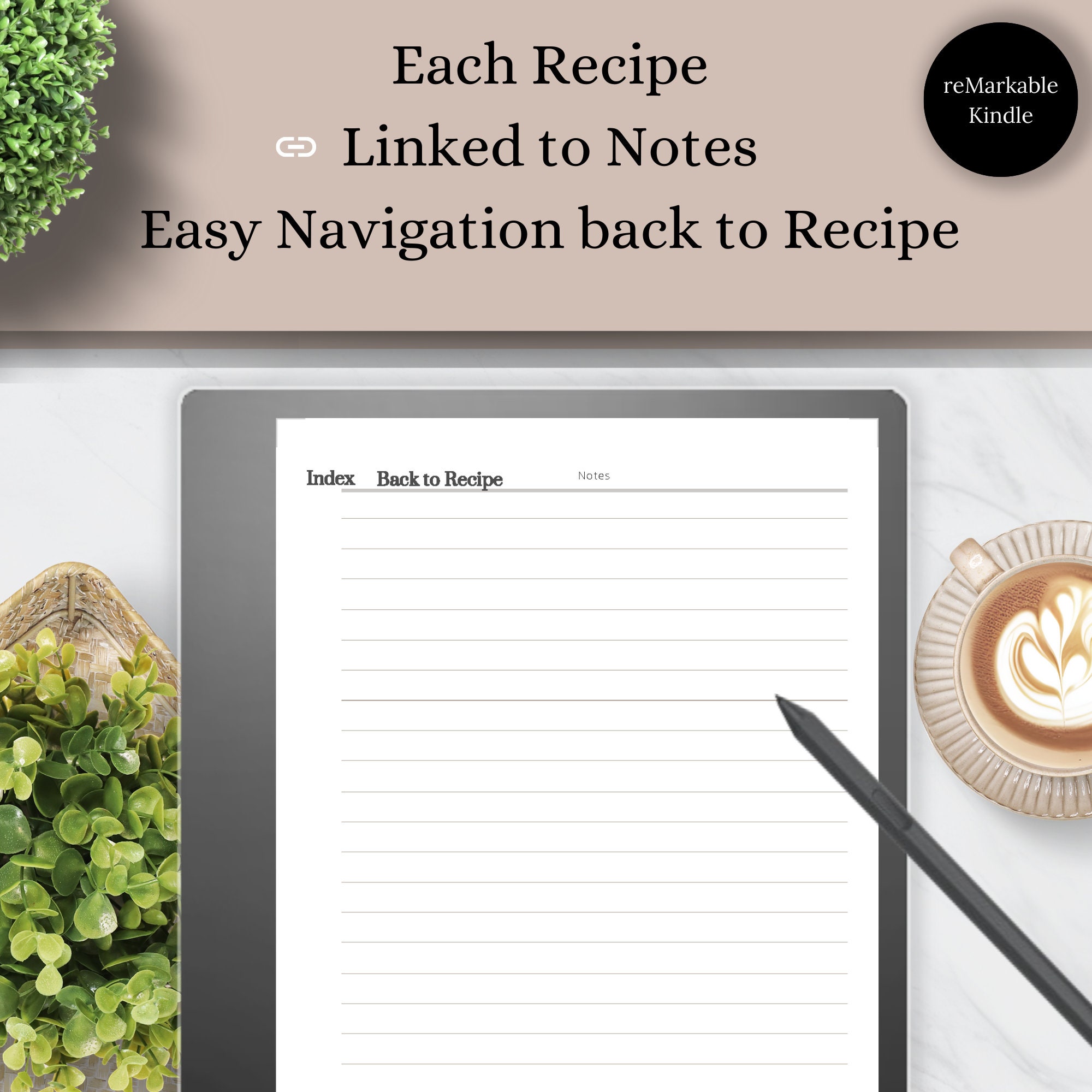 Kindle Scribe Custom Recipe Book Template, Recipe Template, Cookbook ...
