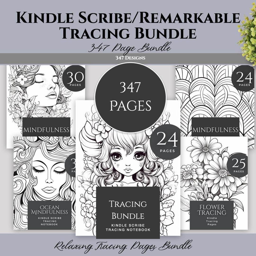 Tracing Notebook Bundle 347 Unique Mindfulness Designs for Relaxation ...