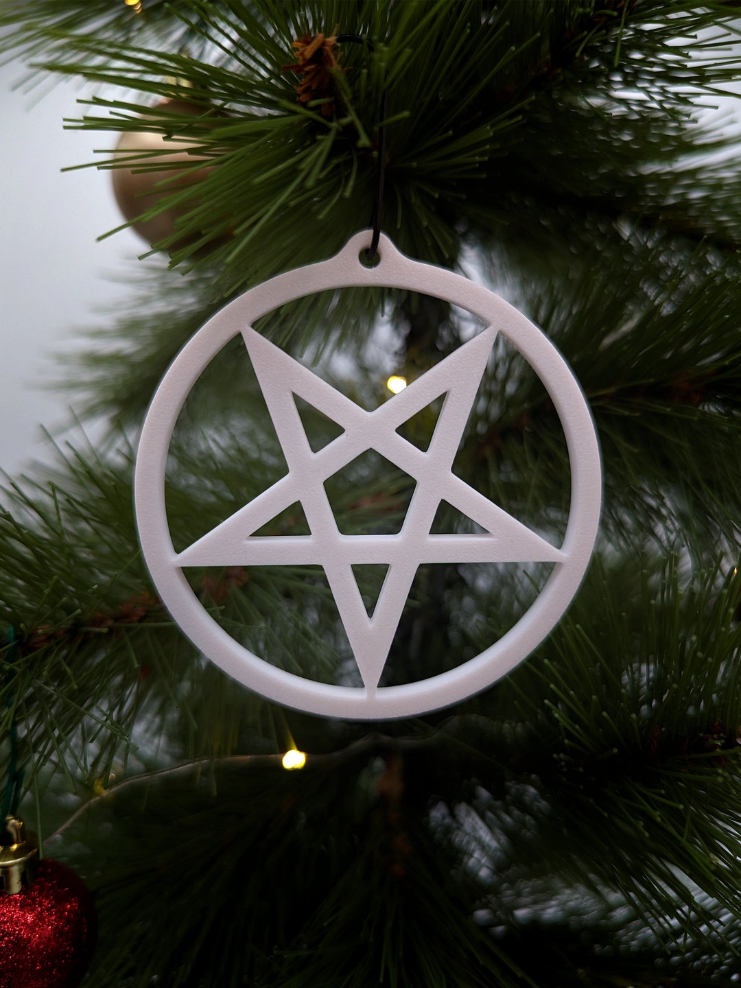 Pentagram Ornament, Gothic Holiday Tree Decor - Etsy