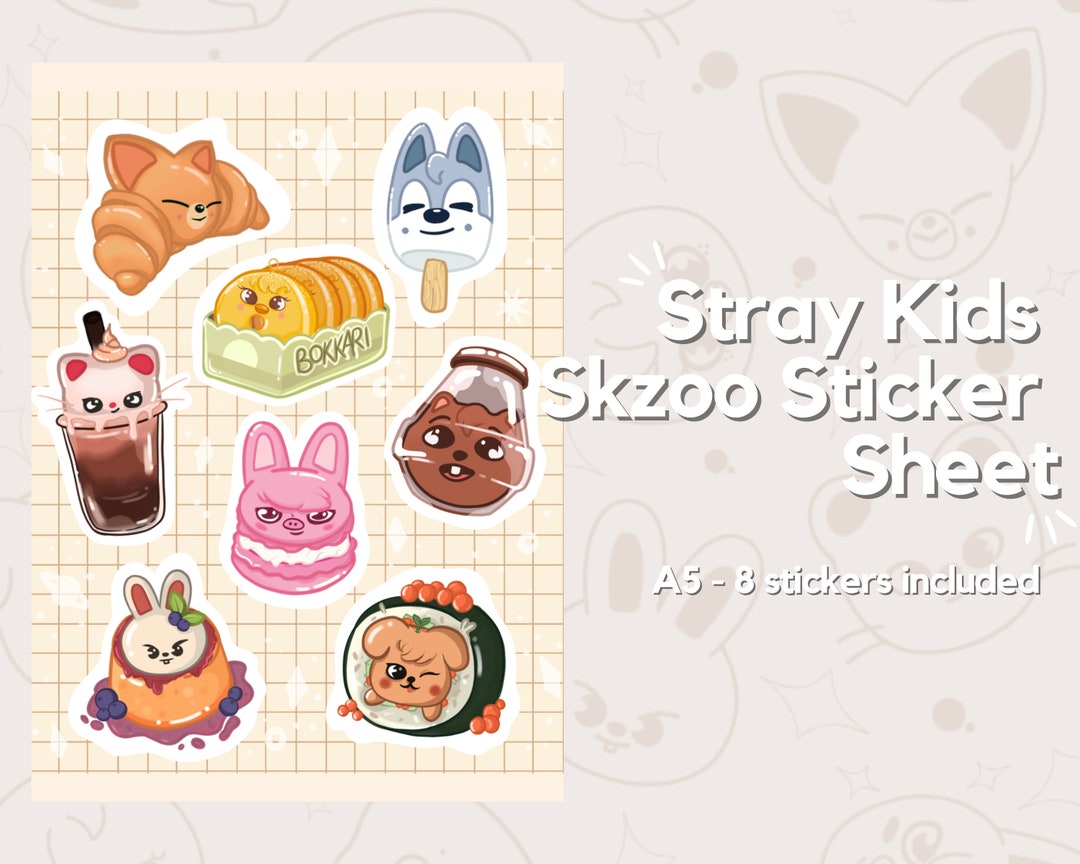 Stray Kids Skzoo Sticker Sheet - Etsy UK