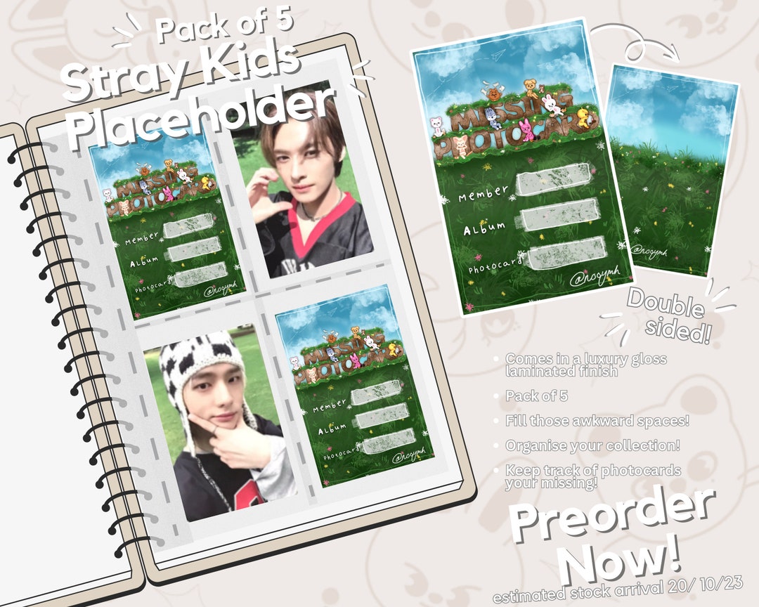 Stray Kids Photocard Placeholder Physical Pk 5 - Etsy