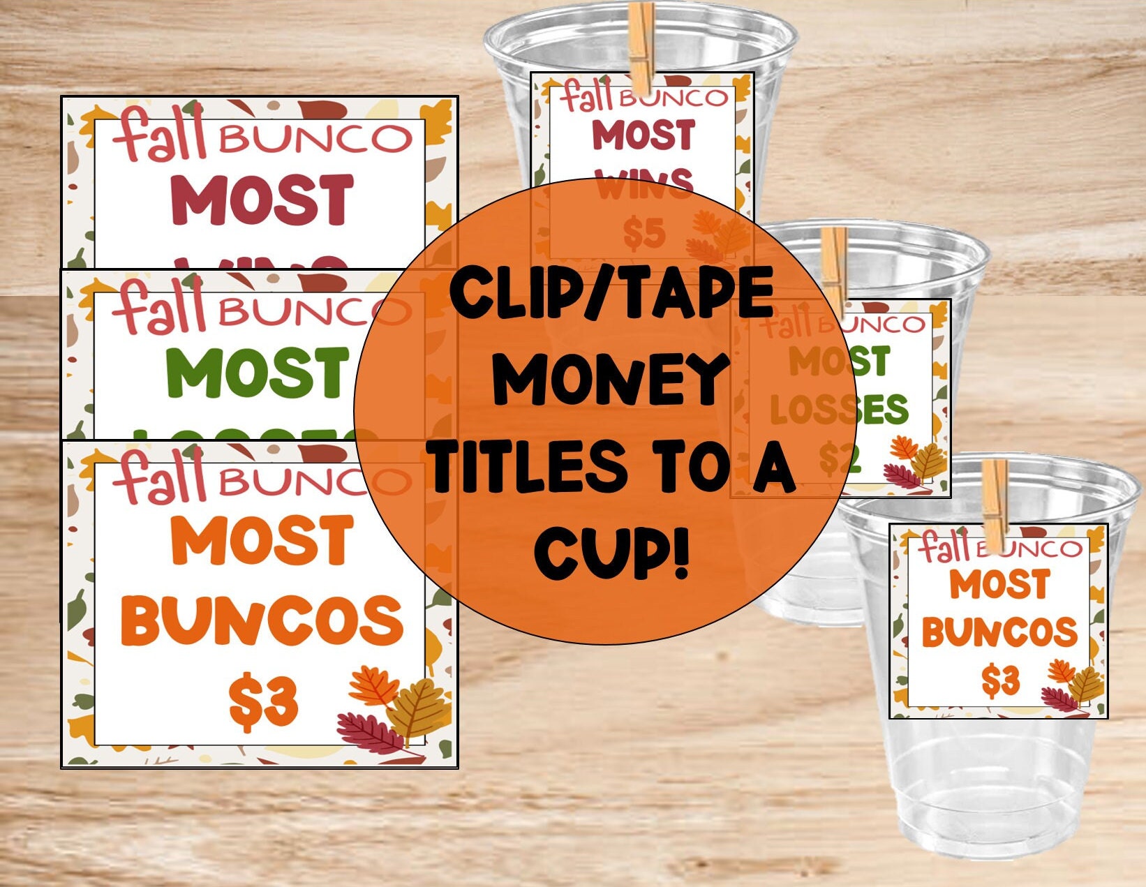 Printable Fall Bunco Party Set (printable Pdfs) - Etsy