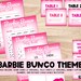 Printable Barbie Theme Bunco Set: Score Cards (2 Versions), Tally Sheet ...